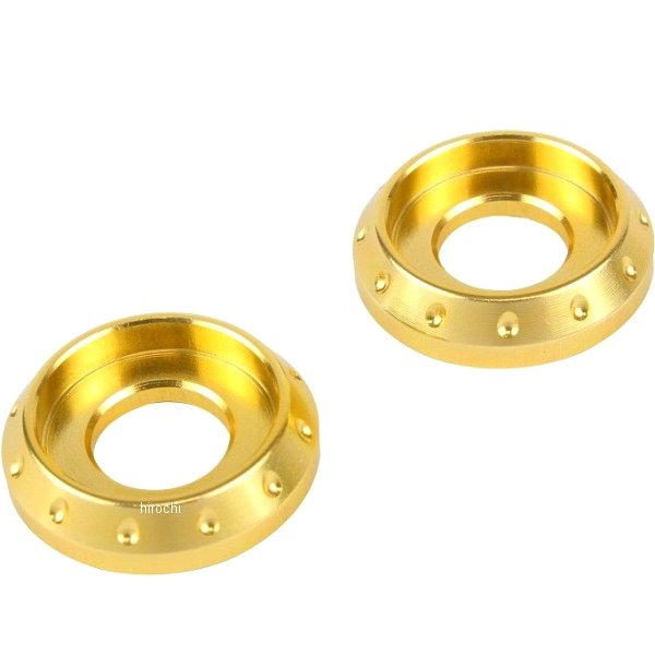 ポッシュ POSH NASAワッシャー M8カラー:シャンパンゴールド【サイズ】外径:18.8mm/厚み:4.5mm【使用箇所・用途(-用)】M8用【入数】2個入厚みを抑えた薄型のアルミ削り出しワッシャーです。M8のボタンキャップボルト (...