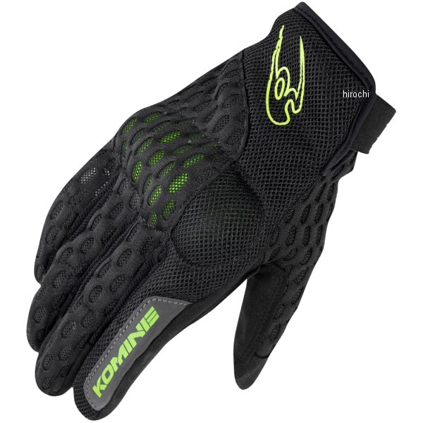 コミネ KOMINE 春夏モデル プロテクトクーリングメッシュグローブサイズ:XLカラー:ブラック/ネオン標準装備プロテクター:拳【素材】合成皮革、ポリエステル、ナイロン、ポリウレタン【仕様説明】ソフトナックルガードを装備する、コストパフォ...