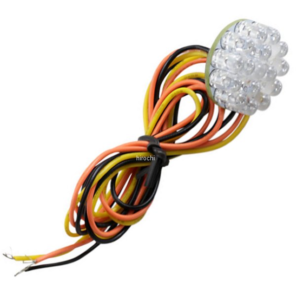 カスタムダイナミクス Custom Dynamics LEDライト インサート ダブル球仕様LEDカラー：アンバー直径1インチ(約25mm) 16個のLED3本のワイヤー(ロー、ハイ、グランド)があり、シングル球仕様またはダブル球仕様として...