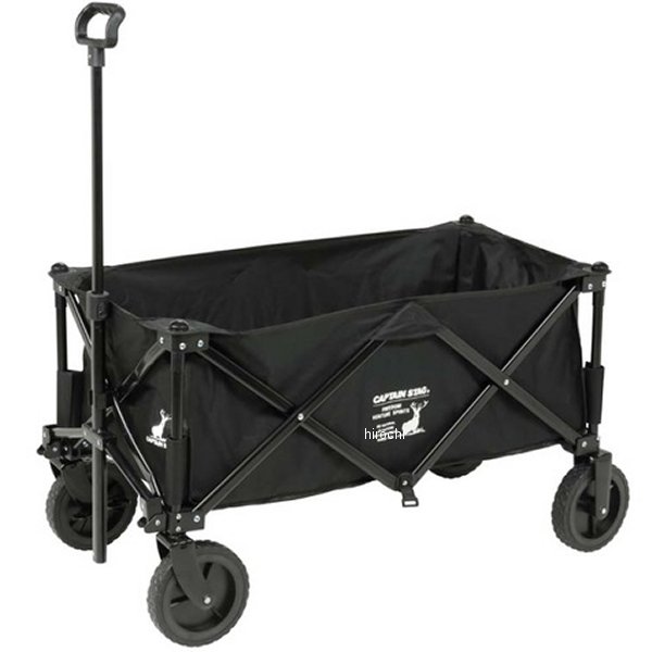 キャプテンスタッグ CAPTAIN STAG CS ブラックラベル 収束型4輪キャリーサイズ:(約):幅1,010×奥行490×高さ980mm収納サイズ(約):幅180×奥行350×高さ760mm材質:本体:鉄(粉体塗装)タイヤ:ポリ塩化ビ...