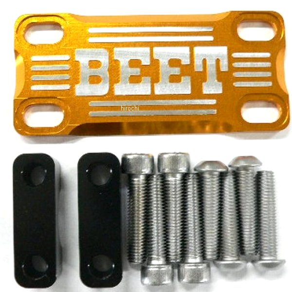ビート BEET ハンドルクランプブレースキット汎用カラー:ブラック/ゴールドBEET社ハンドルブレースキットに黒色トップブリッジに対応したクランプ色、ブラック仕様がラインナップ。0605-000-50楽天 JP店　