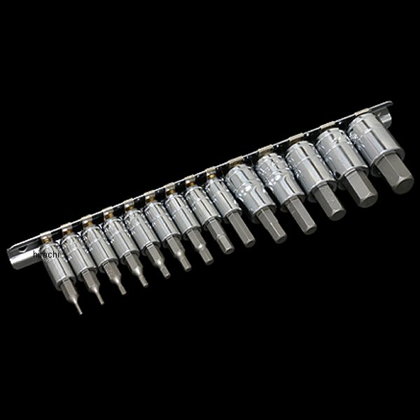 ジーニアスツールズ Genius Tools 14ピース 1/4、3/8差込角インチ六角ビットセットカラー:クローム【サイズ】差込角:3/8六角サイズ:9/32"・5/16"・3/8"・7/16"・1/2" 差込角:1/4六角サイズ:1/1...