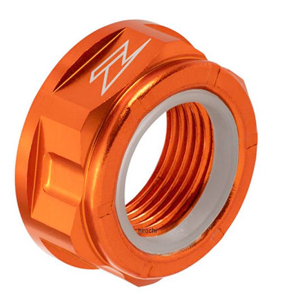 ジータ ZETA アクスル用 ナット汎用カラー:オレンジリア用素材:高強度アルミ合金サイズ(ナット／ボルトサイズ、工具サイズ、ピッチ、高さ):M20X30?P1.5 H13L軽量な高強度アルミ合金を切削加工。カラーアルマイト処理、レーザーマ...