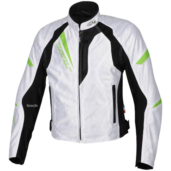 春夏モデル スフィーダジャケットサイズ:3Lカラー:ホワイト/グリーン標準装備プロテクター:肩、肘、背中、胸【素材】表地:ポリエステルメッシュ/ストレッチニット裏地:ポリエステルメッシュ【仕様説明】デタッチャブルウィンドブロックインナー。サ...