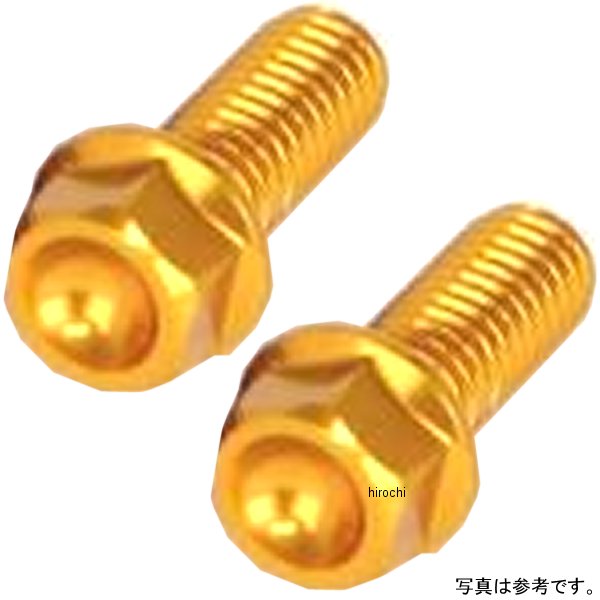 00-06-1085 SP武川 アルミ ボルト フランジ 6X55/ゴールド/2本アルミフランジボルト M6X552個入ゴールドアルテックボルト（A7050-T6）00-06-1085楽天 JP店　