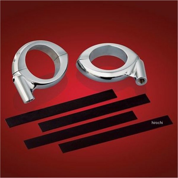 22-141 ショークローム Show Chrome 2ピースフォーククランプ 41mm XVS1100、XVS950、XVS650ホンダ VT1300ホンダ VT1100ホンダ VT750ホンダ VT600ヤマハ XVS1100ヤマハ X...