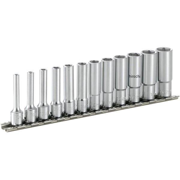 ディープソケットセット(6角・ホルダー付) 差込角 6.35mm (1/4インチ) (セット内容)2S- 03L、04L、05L、06L、07L、08L、09L、10L、11L、12L、13L、14L ソケットホルダー付(12 個タイプ)S...