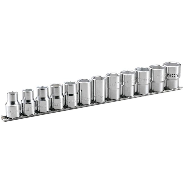 ソケットセット(6角・ホルダー付) 差込角 12.7mm (1/2インチ) (セット内容)ソケット(6 角) 4S- 10、11、12、13、14、15、16、17、18、19、20、21 ソケットホルダー付(12 個タイプ)SH412HS...