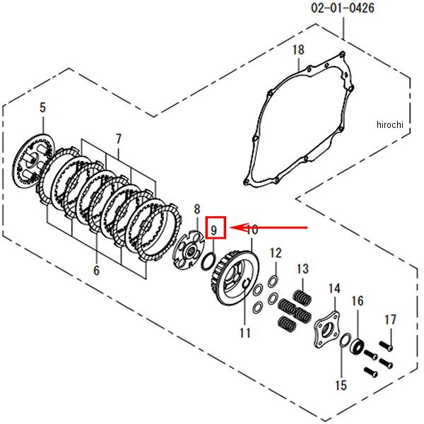 SP武川 スライドワッシャー規格:モンキー、エイプ/湿式スリッパークラッチ00-02-0480楽天 JP店