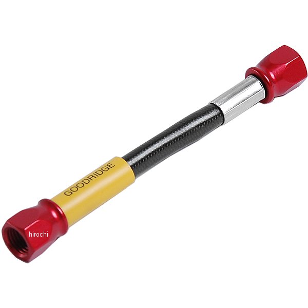 グッドリッジ ビルドアライン ユニバーサル ブレーキホースロードモデル用ホース全長:110mmホース色:スモークホース素材:ステンレスメッシュソケット素材:アルミフルード:なしアダプターパーツやボルトパーツ、ワッシャーなどを組み合わせてご使...