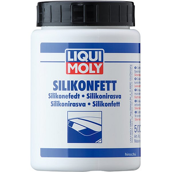 リキモリ LIQUIMOLY Silicone Grease Transparent内容量:500g【仕様説明】あらゆる温度域で使用可能な絶縁（電気を通さない性質）潤滑剤。浸透性・潤滑特性。耐酸化性及び耐蒸発性に優れています。また、冷水、温...