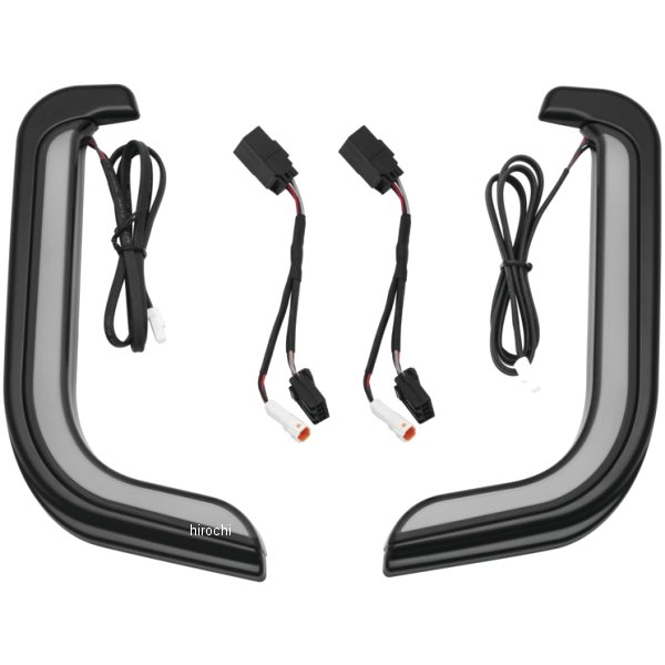 クリアキン Kuryakyn TRACER LED フェアリング ロワーアクセント 黒06年-13年 ハーレー FLHP06年-13年 ハーレー FLHR06年-13年 ハーレー FLHRC06年-13年 ハーレー FLHRCI06年-13...