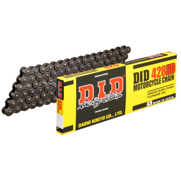 D.I.D 大同工業 チェーン 428HD スタンダードシリーズ06年 CT110 ハンターカブ86年-89年 CT110 ハンターカブK90チェーンサイズ:428リンク数:(104L)ジョイントタイプ:RJ(クリップ)カラー:スチール42...