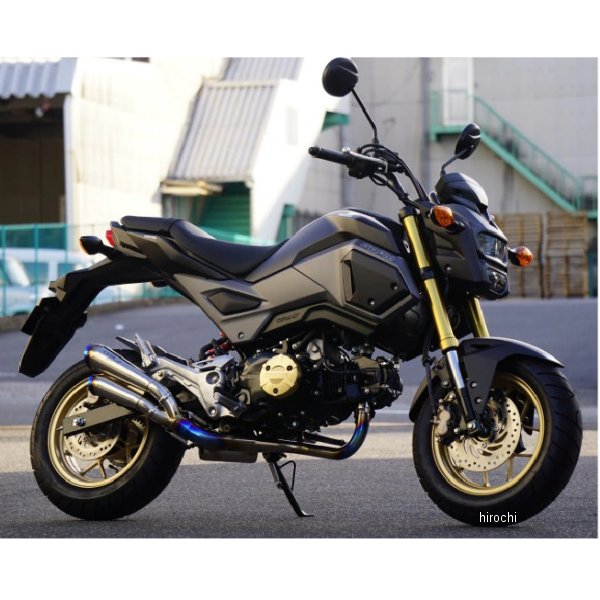 オーヴァー OVER フルエキゾースト ツインメガホン17年-20年 ホンダ グロムチタンエキパイ:φ35.0チタンテール:φ50.8チタンツインメガホンサイレンサー:L250mm音量:88db(近接)/81db(加速)政府認証マフラー(対...