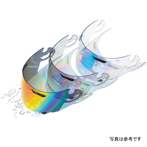 TITAN UV SHELTER シールドカラー:クリア シルバー【仕様説明】玉のように弾ける「抗撥水性」。水滴の接地角度の平均値約110°のきれいな球体。チタンUVシェルターについた水滴は少しの風でスルッと後方を駆け抜けてゆく。その視界は...
