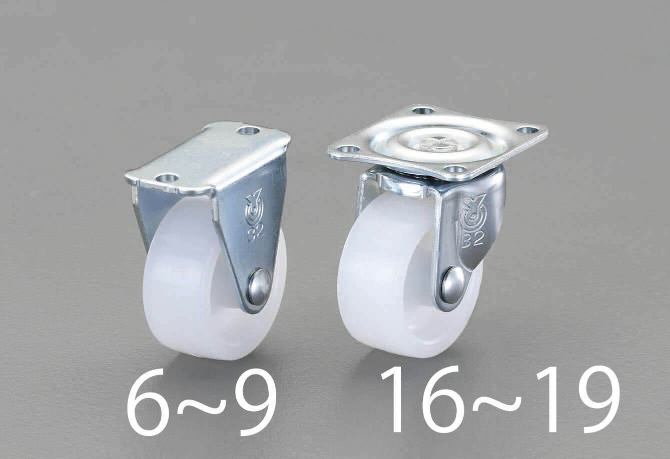 ●材質:本体:鉄(三価ユニクロメッキ)●車輪:ナイロン●仕様:固定車●耐荷重:18.4kg●車輪径（D）×幅（W）:32×14mm●全高（H）:42mm●サイズ:A:36mm、B:20mm、X:29mm、P:4.2mm●重量:30g0000...