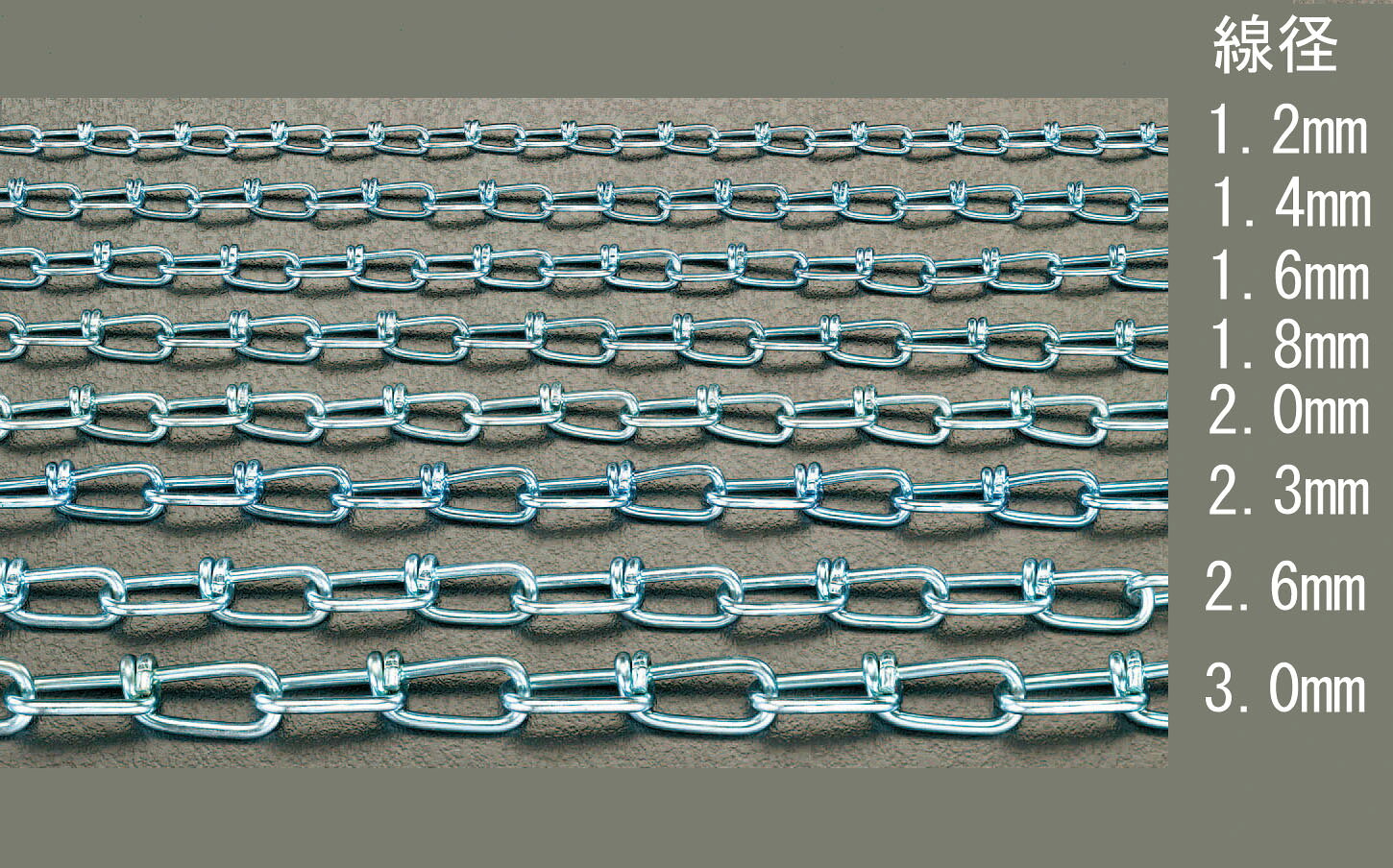 ●材質:鉄(SWRM6)●仕上:ユニクロメッキ●線径:2.0mm●全長:10m●荷重:60kg溶接なし000012025038楽天 JP店　