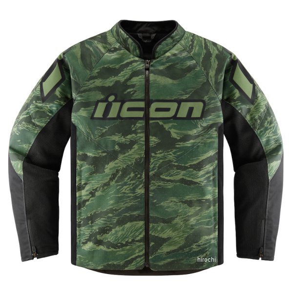 アイコン ICON 春夏モデル ジャケット HOOLIGAN TIGERSBLOODサイズ:Sカラー:グリーン・ICON スポーツフィット・300D強化ポリエステル生地、内部も強化素材使用・春夏秋スリーシーズン向け・各所通気性向上にIRON...