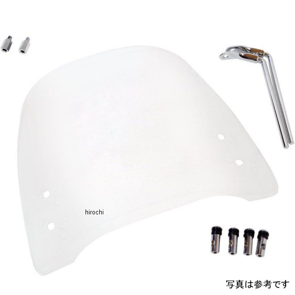 ワールドウォーク 汎用ウインドスクリーン汎用カラー:クリアサイズ:縦幅390mm/横幅420mm素材:アクリル10mm正ネジ2個アダプター付き取り付けはバックミラーのネジ部分を利用して取り付けます。付属のステーは、左右のミラーの取り付けネジ...