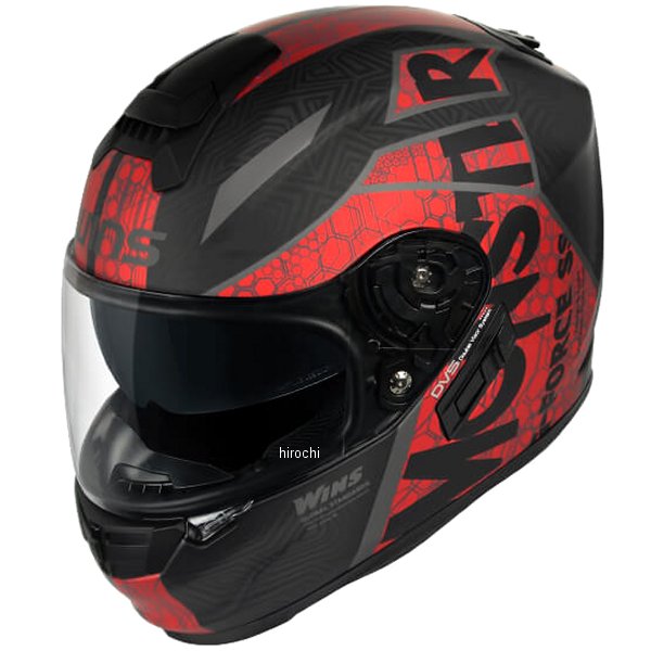 ウインズ WINS フルフェイスヘルメット G-FORCE SS MONSTER type Cサイズ:Lカラー:ブラック/レッド【仕様説明】G-FORCE SSは、エアロ形状に設計されているため、走行中の空気の流れを滑らかにし、風による押し...
