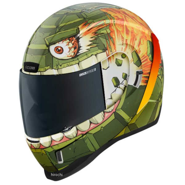 アイコン ICON フルフェイスヘルメット HELMET AIRFORM GRENADIERサイズ:3XLカラー:グリーンシェル:ポリカーボネート重量:1,650g Medium Size (+/-50g)クーリングシステム:スーパーベント...