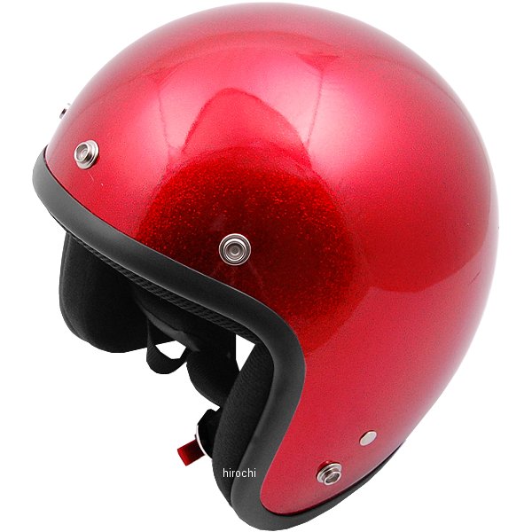 NBS バイクパーツセンター スモールジェットヘルメットカラー:レッドラメサイズ:フリー(57-60cm未満)【仕様説明】ストリート系、ハーレー等のアメリカンによく似合うヘルメットです。オプションのアダプターシールドの組み合わせで、自分だけ...
