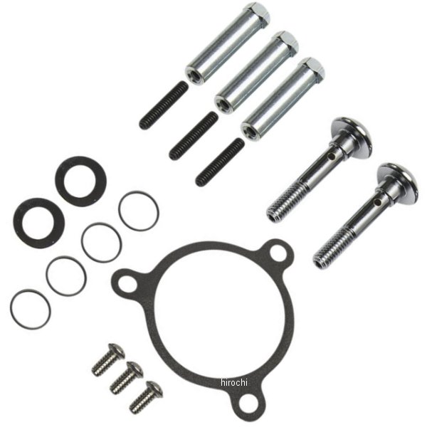 1010-2869 602-012 アレンネス Arlen Ness ステージ 1エアクリーナー ガスケット/ハードウェア キット16年-17年 ハーレー FLS Softail Slim 16年-17年 ハーレー FLSTFBS Fat ...