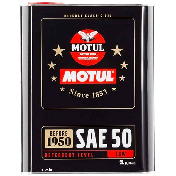 モチュール MOTUL 4輪エンジンオイル CLASSIC OIL容量:2LSAE粘度:50エンジンタイプ:4ストロークエンジン用用途:自動車用ベースオイル:鉱物油※パッケージは予告なく変更になる可能性がございます。104510楽天 JP店