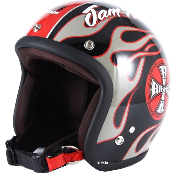 ナナニージャム 72JAM ジェットヘルメット JET ROCK&ROLLサイズ:フリー(57-60cm未満)カラー:ブラックグロス (ガラスフレークブラックベース グロス仕上げ)規格:SG規格、全排気量対応【仕様説明】高輝度反射材使用スポ...