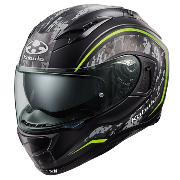 オージーケーカブト OGK KABUTO フルフェイスヘルメット KAMUI-3 KNACKサイズ:XSカラー:フラットカモイエロー・T.P.S.（高性能サーモプラスチック帽体）優れた耐衝撃性の高性能樹脂原料を使用した熱可塑性プラスチック帽...
