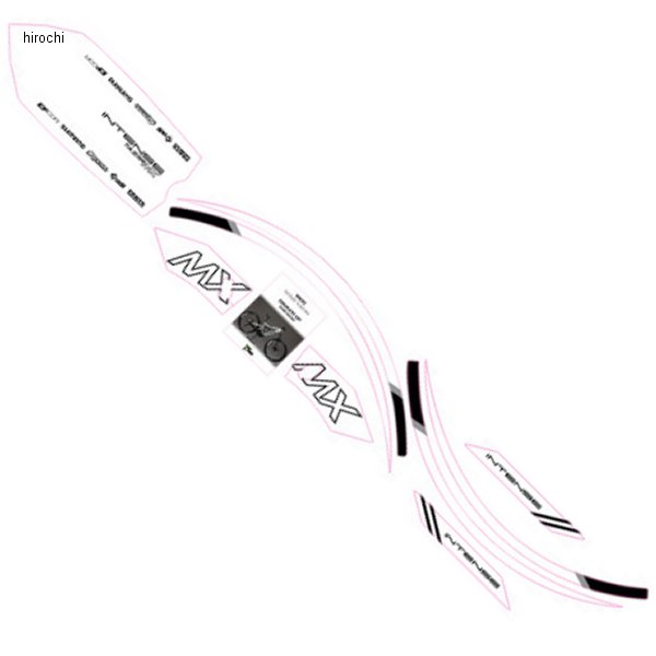 4302-6273 10-80-100-WH Dcor Visuals TAZER グラフィックキット WHT21年 Intense Tazer MX Expert 21年 Intense Tazer MX Pro 高品質ステッカーハイタッ...