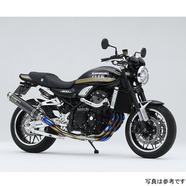 オーヴァー OVER フルチタンメガホンマフラー23年- カワサキ Z900RS【素材】チタン【サイズ】エキパイ：チタン Φ38.1-60.5テールパイプ：チタン Φ60.5サイレンサー：チタンメガホン Φ100x400mmレイアウト：4-...