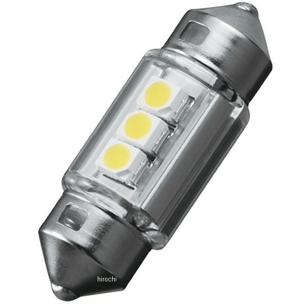 カーメイト LEDルームランプサイズ:H10×W29×D10(mm)対応バルブタイプ:T8×29・T10×31タイプ色温度:15000K全光束:65ルーメン消費電力:0.62W仕様電圧:DC12V青白色のLEDチップを採用し、ドレスアップに...