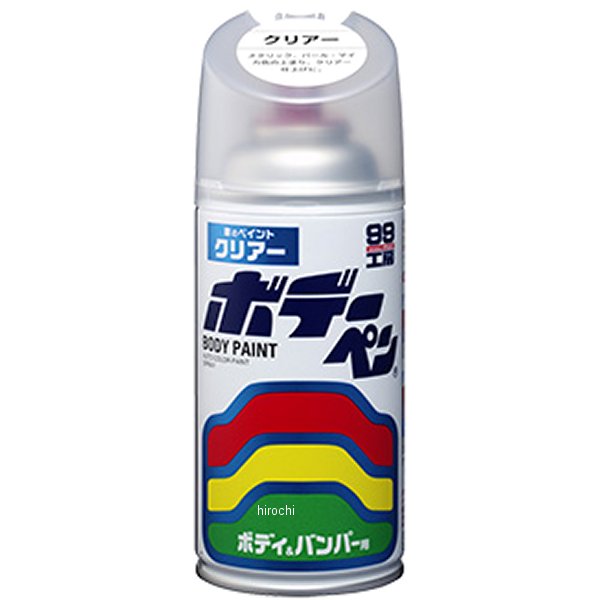 ソフト99コーポレーション ボデーペン容量:300mlタイプ:クリアー焼付塗装に迫る性能を持つ、ストレートアクリル樹脂塗料です。バレー式ボタン採用で、ラクにキレイにスプレーできます。さらに、ワイド＆スポットとタテ＆ヨコの4パターンスプレー機...