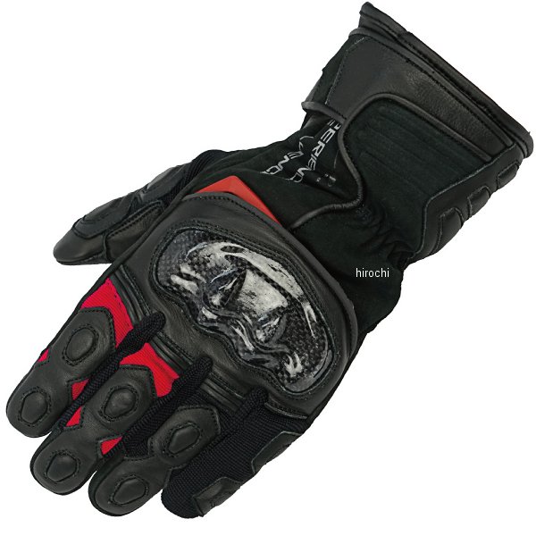 ラフ&ロード 秋冬モデル プロテクションツアラーウインターグローブサイズ:LLカラー:ブラック/レッド【素材】甲側:牛革、ニットジャージ、反射素材、カーボンナックルパッド、中綿掌側:牛革、スマートタッチレザーインナー:ハイポーラグローブイン...