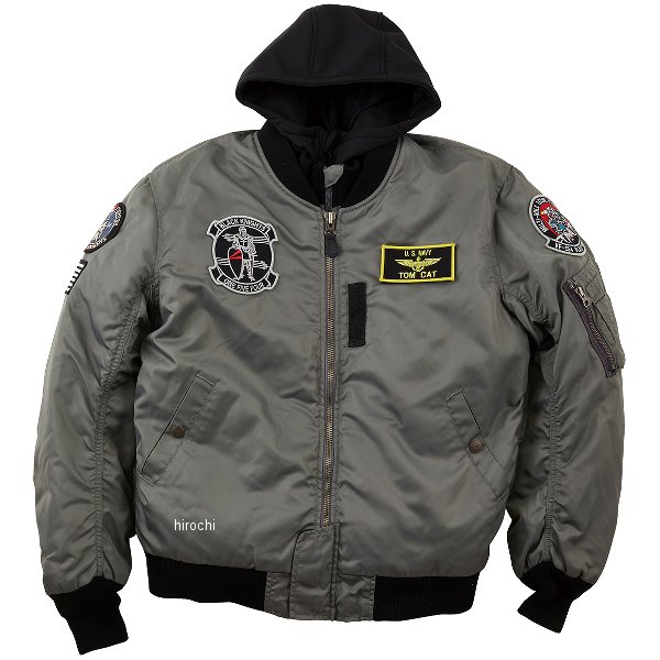 ヒューストン HOUSTON 2024年秋冬モデル ジャケット MA-1 BLACK KNIGHT M/Cサイズ:XLカラー:ガンメタル標準装備プロテクター:肩、肘、背、胸(CE規格)【素材】表地:ナイロンツィル裏地:身頃/起毛トリコット、...