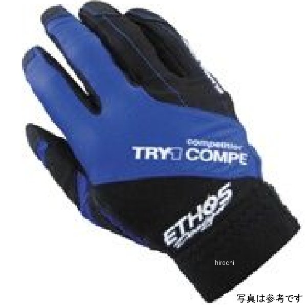 エトスデザイン ETHOS DESIGN TRY-1 COMPE TR92グローブ ブルー Lサイズカラー:ブルーサイズ:L伝説となったTR-91の特徴である操作性、フィット感を継承しデザイン性をアップさせた新トライアルグローブ。手の平には...