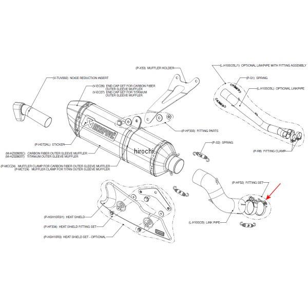 アクラポビッチ フィッティングキット03年-05年 CB1300SFスリップオン用P-HF52楽天 JP店