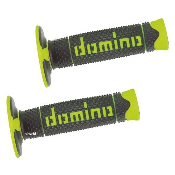 ドミノ domino グリップ オフロード DSHカラー:ブラック/フローイエロー素材:サーモプラスチックゴム長さ:120mmエンドクローズタイプ左右セットハンドルバー直径:22mmスロットルチューブ直径:26mmフランジ径:60mm装着グ...