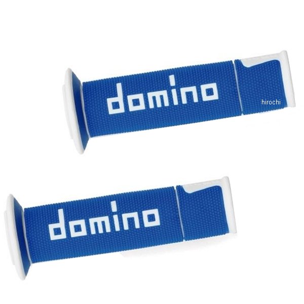 ドミノ domino グリップ レーシングタイプ A450R汎用カラー:ブルー/ホワイト外径:φ30mmグリップ長:125mmエンドオープンワイヤーホールあり左右セットイタリア製レーシング向け新作グリップのA450レーシングタイプ。表面は細...