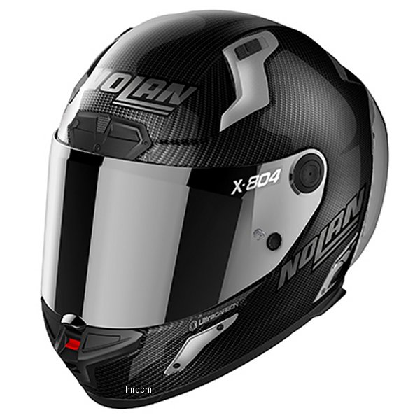 ノーラン NOLAN フルフェイスヘルメット X-804RS ULTRA CARBONサイズ:Lカラー:SILVER/4アウターシェル材質：カーボン＆コンポジットファイバー内装：脱着洗濯可能あごひも：Dリング規格：SG規格（MFJ公認）付属...