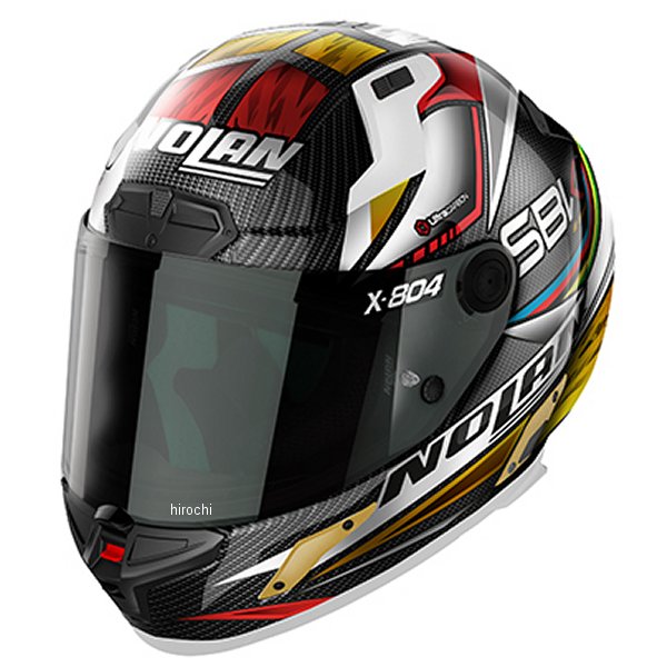 ノーラン NOLAN フルフェイスヘルメット X-804RS ULTRA CARBONサイズ:Lカラー:SBK/23アウターシェル材質：カーボン＆コンポジットファイバー内装：脱着洗濯可能あごひも：Dリング規格：SG規格（MFJ公認）付属品：...