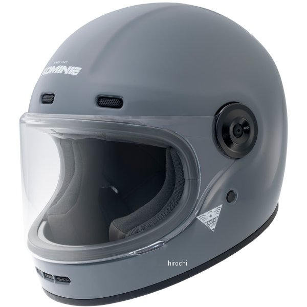 コミネ KOMINE ネオレトロフルフェイスヘルメットサイズ:Mカラー:バサルトグレーSG規格適合(自動二輪車用)【仕様説明】高品質ABSシェルを採用し、高強度を実現したレトロなデザインのフルフェイスヘルメット。レトロな見た目ながらベンチレ...