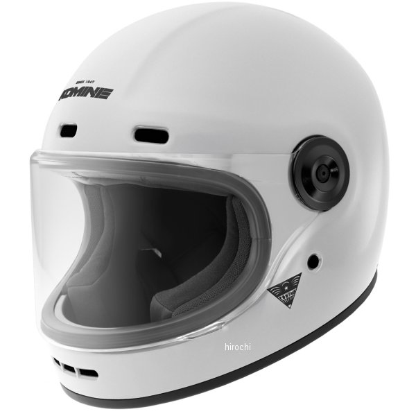 コミネ KOMINE ネオレトロフルフェイスヘルメットサイズ:XLカラー:ペールホワイトSG規格適合(自動二輪車用)【仕様説明】高品質ABSシェルを採用し、高強度を実現したレトロなデザインのフルフェイスヘルメット。レトロな見た目ながらベンチ...
