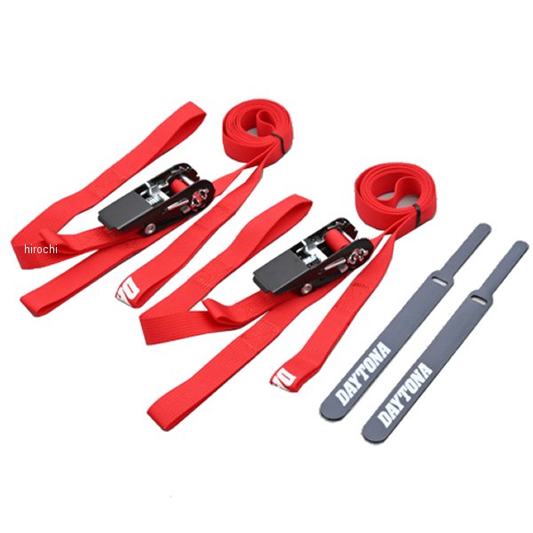 デイトナ ラッシングベルト ラチェット/ループカラー:レッドサイズ:1500mmタイプ:ラチェット/ループベルト幅:20mm荷物の固定に最適な耐荷重100kgのラッシングベルト。本体が小型なのが特長です。先端はフックタイプ。余ったベルトをま...