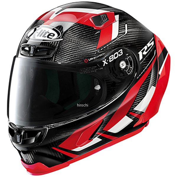 ノーラン NOLAN フルフェイスヘルメット X-803RS Ultra Carbon モトマスターサイズ:XLカラー:レッド/51アウターシェル材質:カーボン＆コンポジットファイバー内装:脱着洗濯可能あごひも:Dリング付属品:PINLOC...