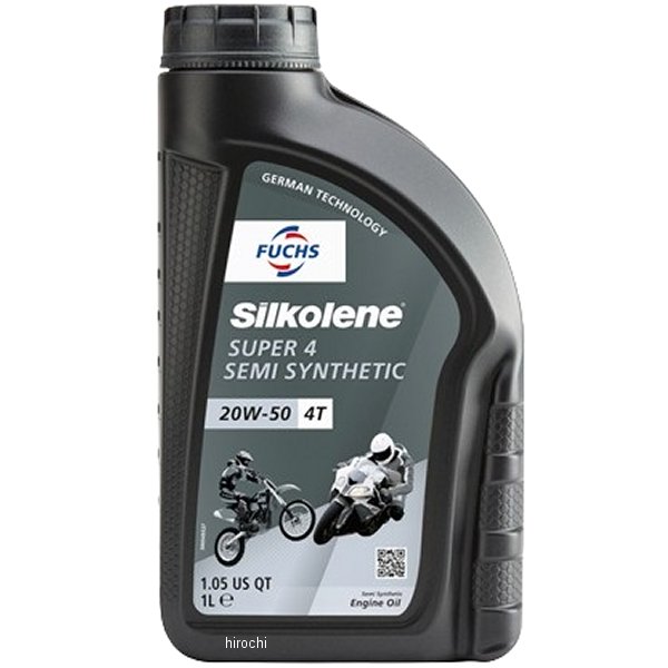 シルコリン SILKOLENE 4st エンジンオイル SUPER 4容量:1L粘度:20W-50規格:JASO MA2半合成4ストロークスポーツバイク用オイル次世代のプレミアムオイル製法であるMC-syn(分子変換化学合成)テクノロジーで...