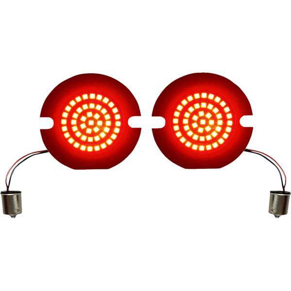 カスタム ダイナミクス Custom Dynamics Genesis リアターンシグナルインサート15年-19年、22年 ハーレー FLHTK Ultra Limited 10年-14年 ハーレー FLHTK Electra Glide ...