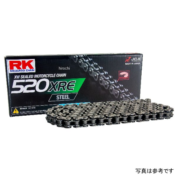 RKジャパン チェーン 104L STEELシリーズ：520XREリンク数：104Lカラー：STEEL適合排気量：250〜800cc幅広い排気量帯に適合させることを実現した520XRE。「RK」の理想を体現したモデルの登場!520XRE楽天...