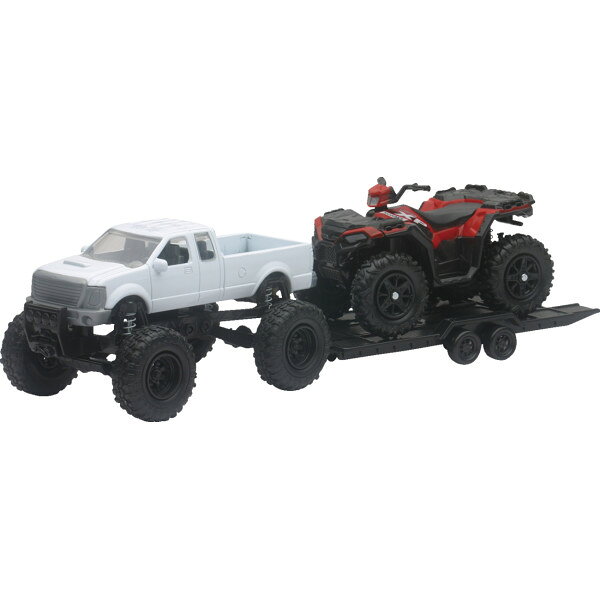 ニューレイ New Ray ミニ Polaris Sportsman XP1000 付きピックアップカラー/仕上げ ホワイト / ブラック / レッド素材 金属 / プラスチック / ダイキャスト50086楽天 JP店　